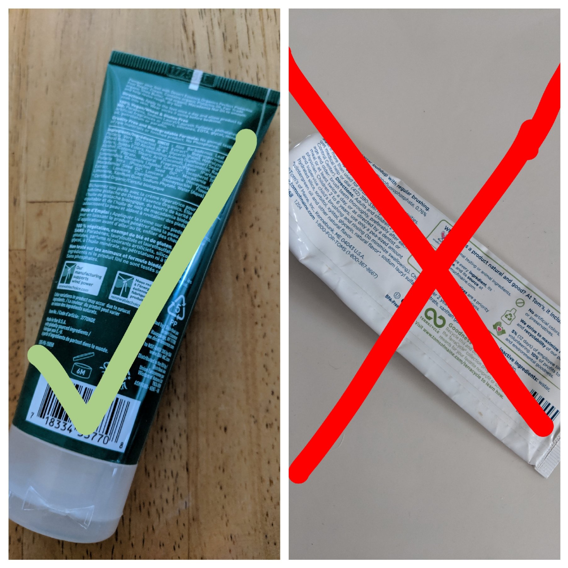 Totally Tube-ular: Lotion Tubes and Toothpaste Tubes - a little more green