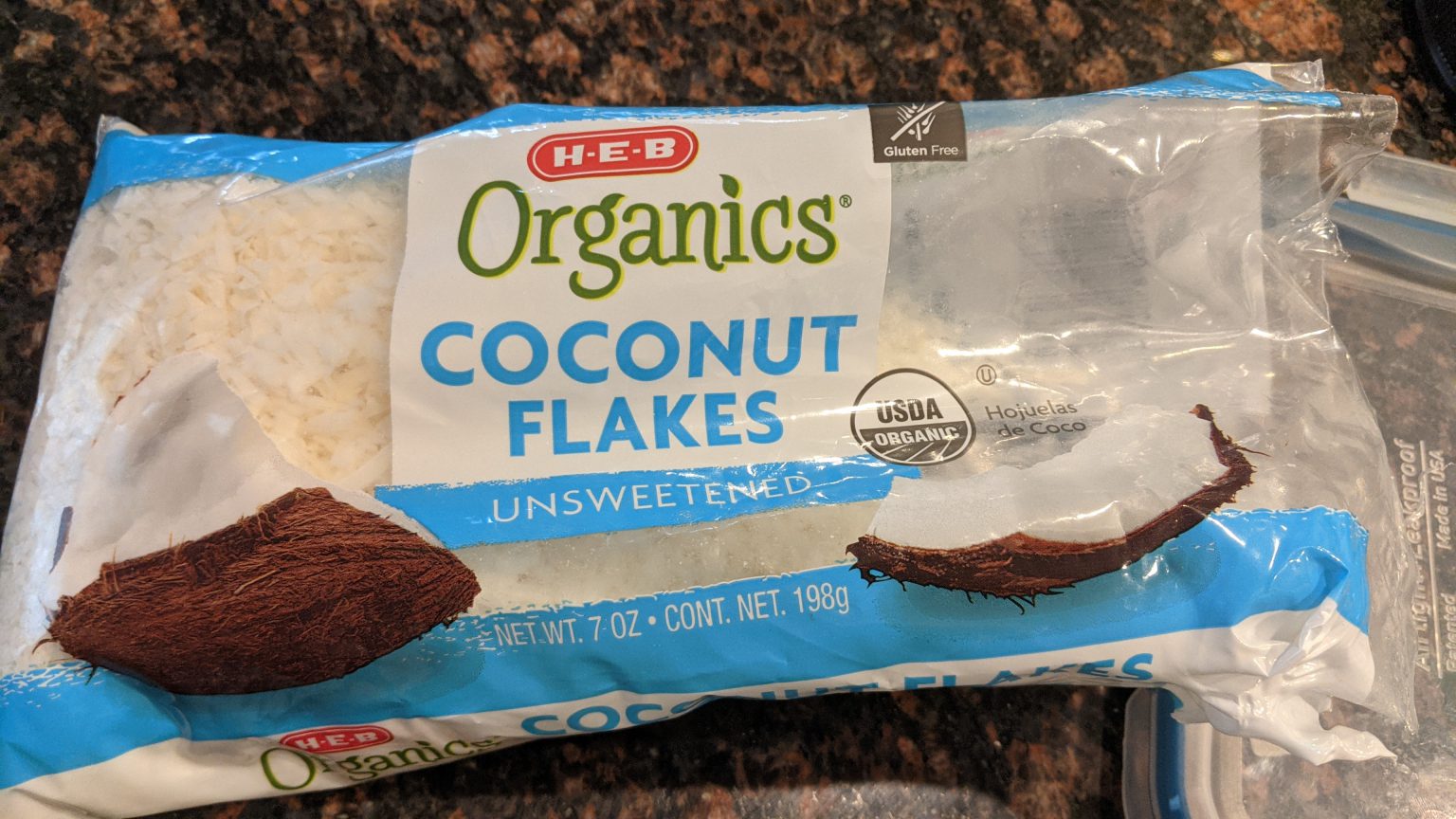 Shredded Coconut/Plastic bags - a little more green