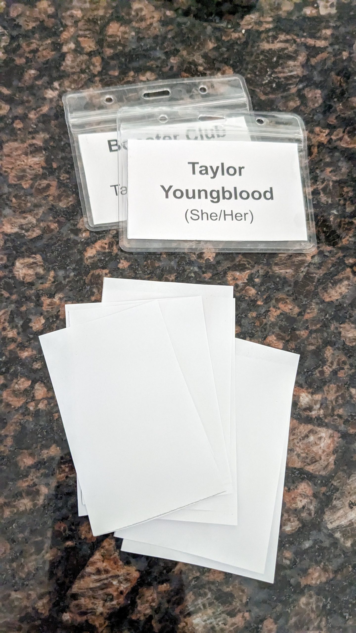 Making a name tag and lanyard - a little more green