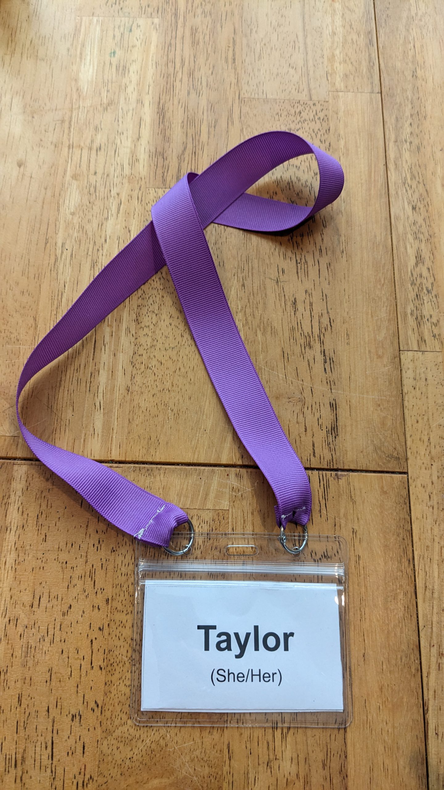 Making a name tag and lanyard - a little more green